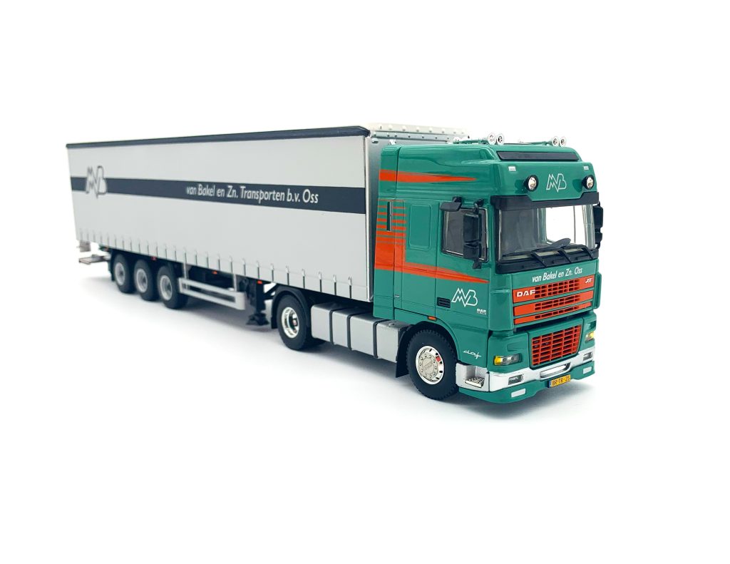DAF XF 95 SSC 4x2 curtainside trailer 3 axle Van Bakel WSI Truck Models ...