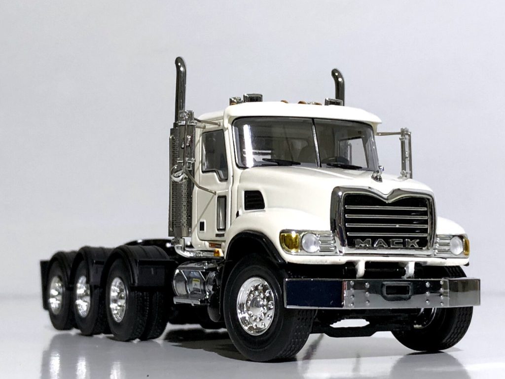 Mack Granite 8x4 White, Single Truck,WSI Truck Models - Modeltruckland