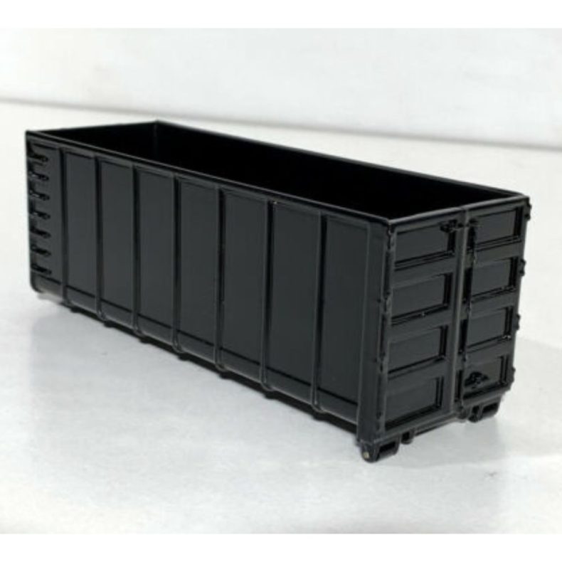 Hooklift container black 40m3,WSI Truck Models - Modeltruckland