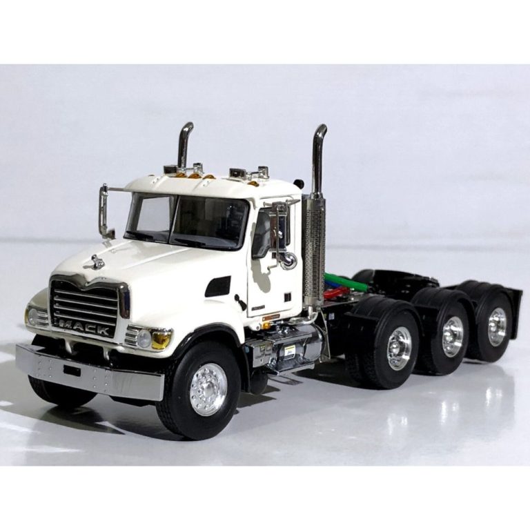 Mack Granite 8x4 White, Single Truck,WSI Truck Models - Modeltruckland