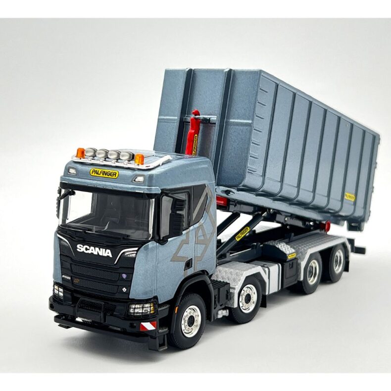 Scania R normal riged truck Palfinger hooklift system +40m3 container ...