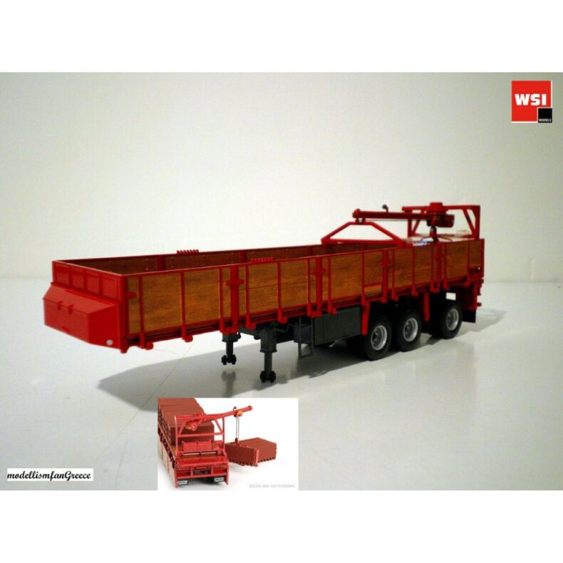 classic brick trailer 3 axle with Kennis crane WSI Truck Models ...